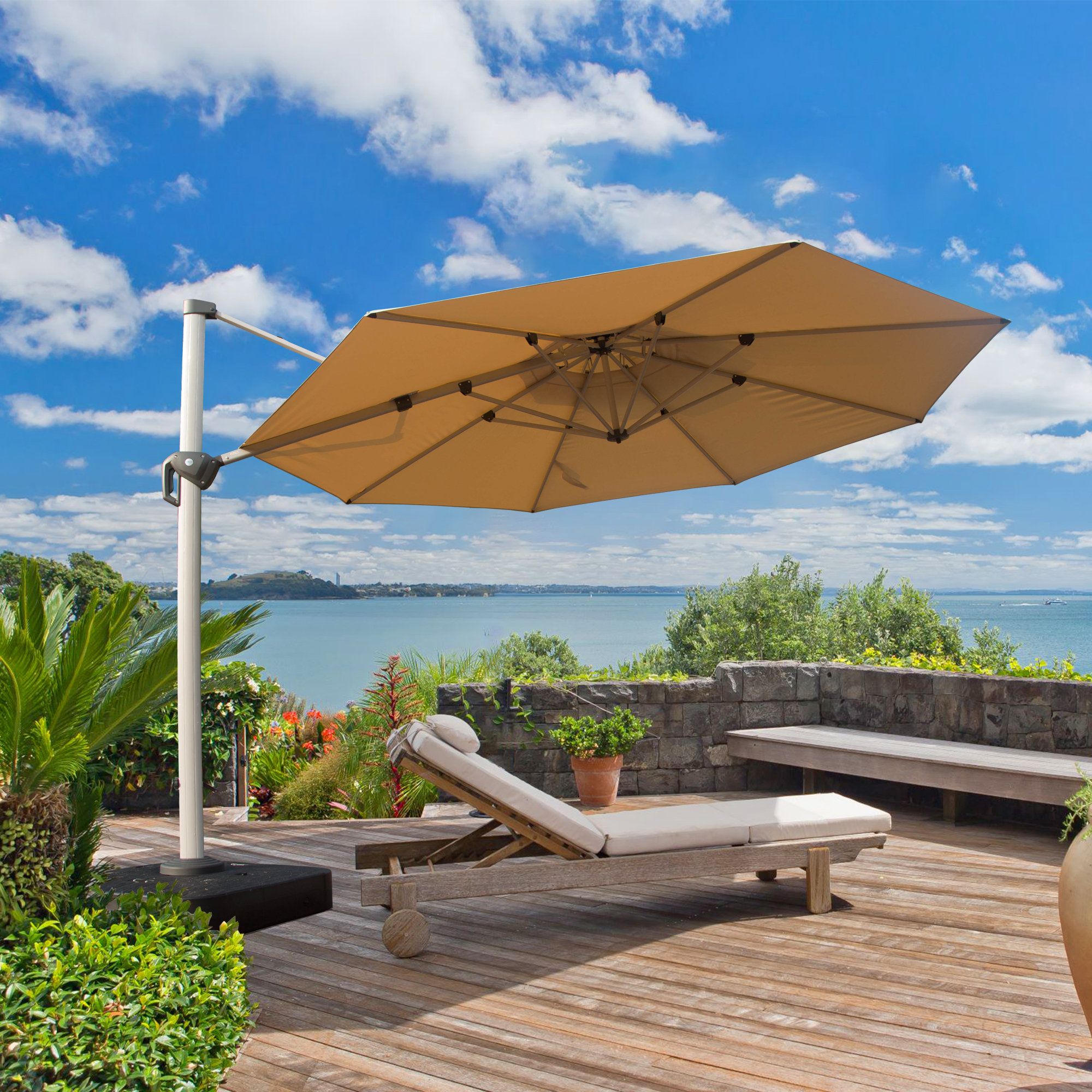 Brayden Studio® Dermont 128" Cantilever Umbrella | Wayfair