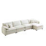 Brayden Studio® Modern Upholstered 4 Seater Sofa With 1 Footstool, Easy ...