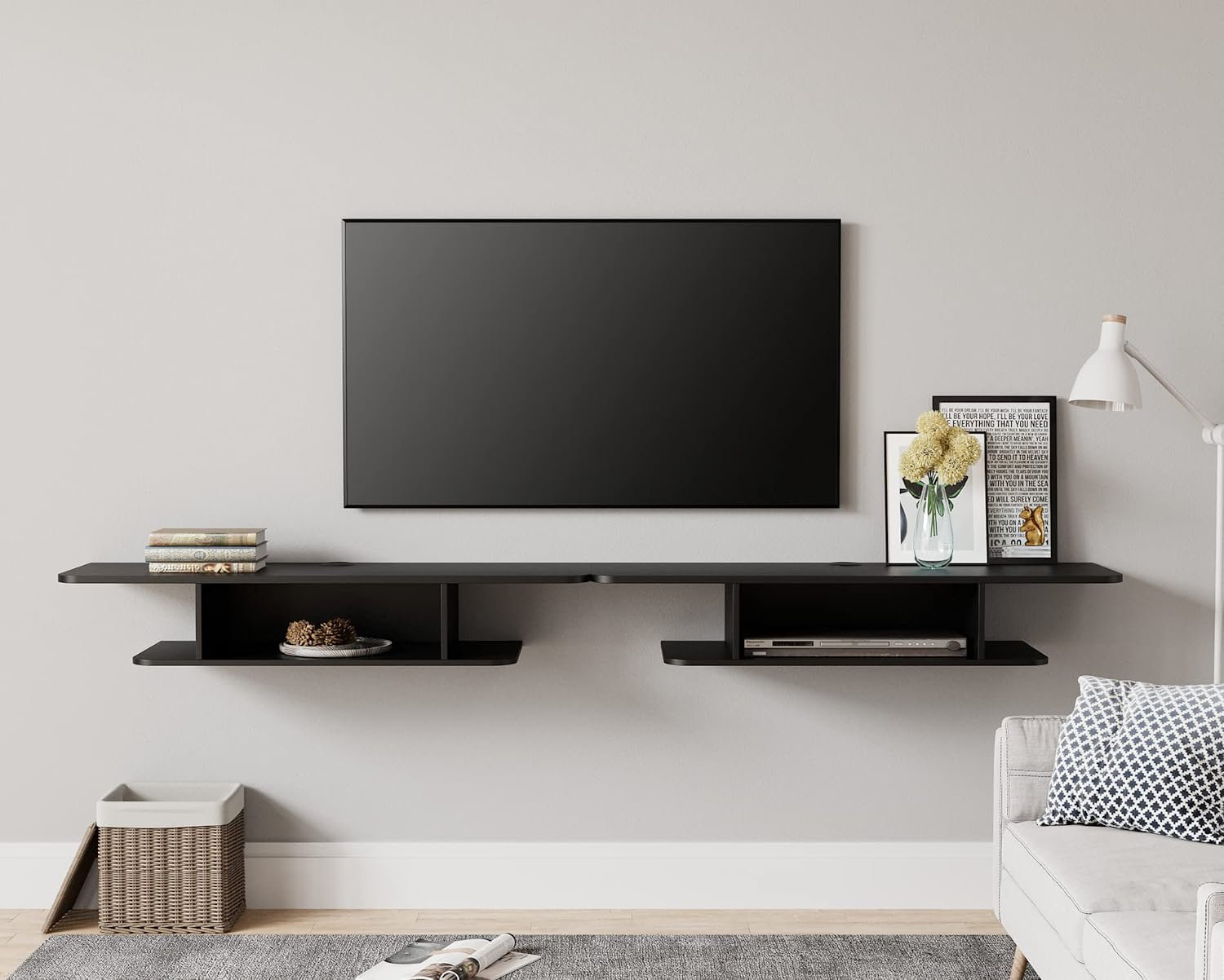Wrought Studio Chadae Floating TV Stand for TVs up to 85" & Reviews ...