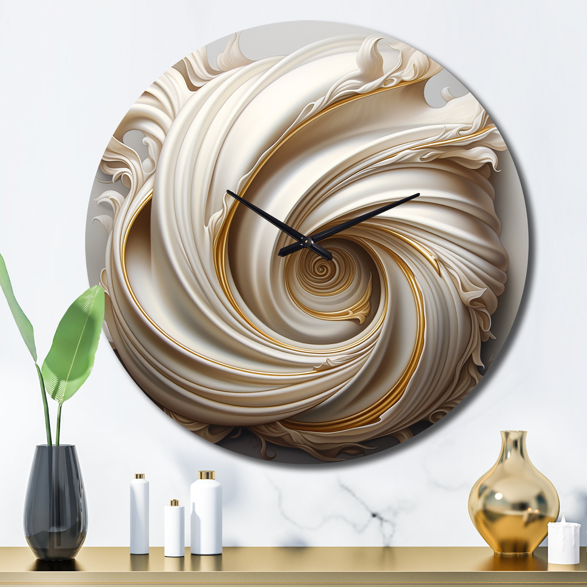 East Urban Home Tender White Whirling Vision - Abstract Spirals Wall ...
