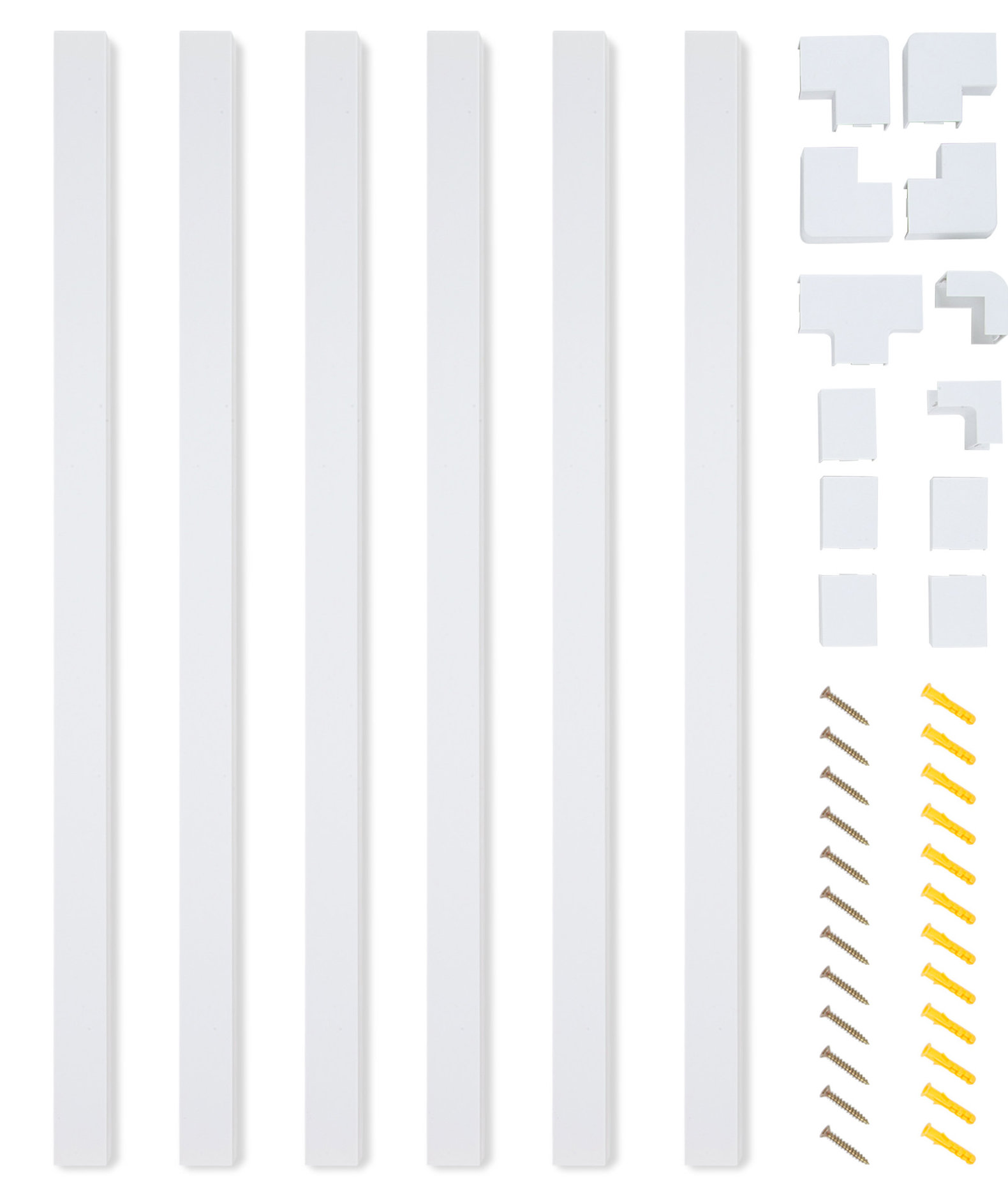 Newton Supply 150in Cord Hider Kit - 6-Pack 25in Cable Management for ...