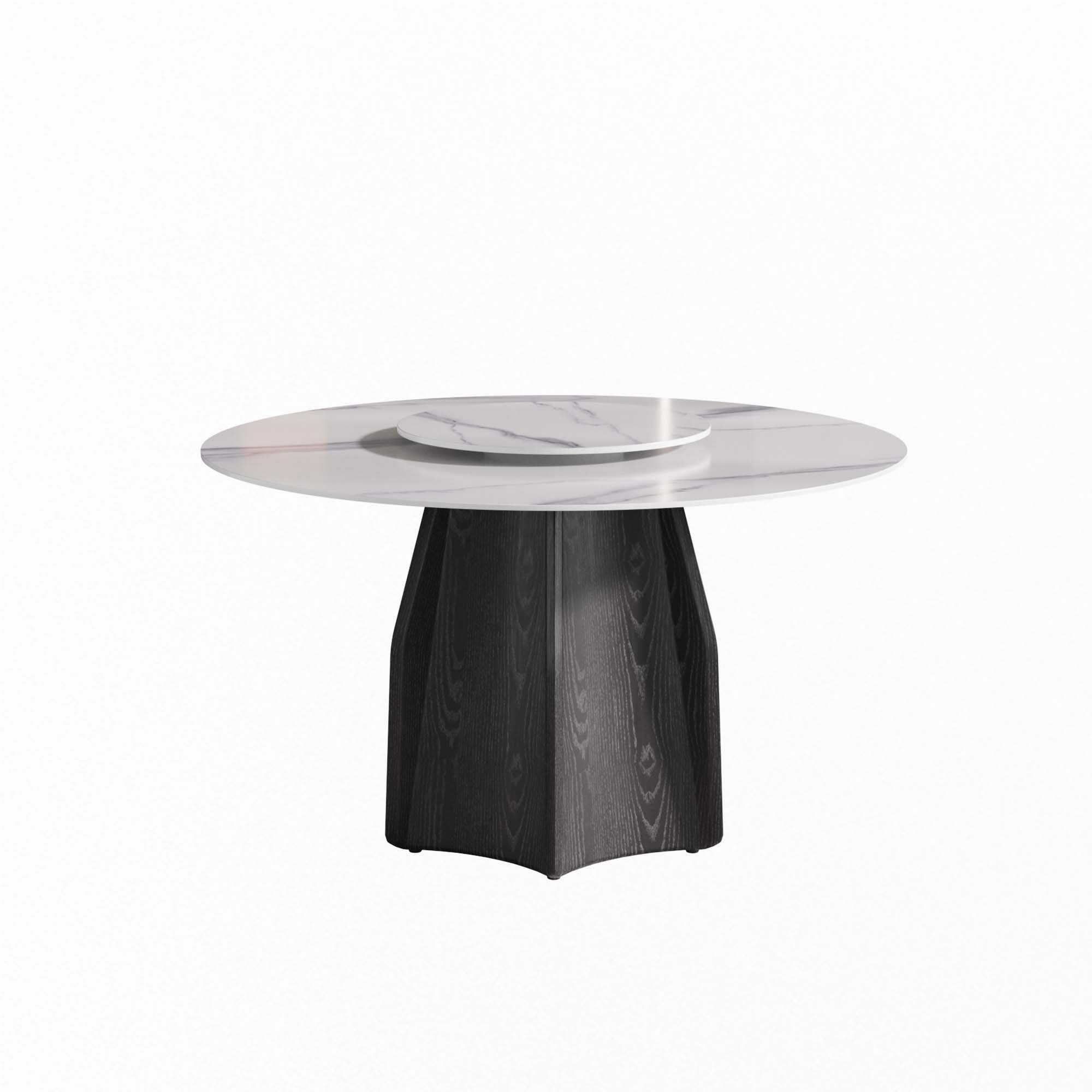 Orren Ellis 53" Round Marble Dining Table With Artificial Stone ...