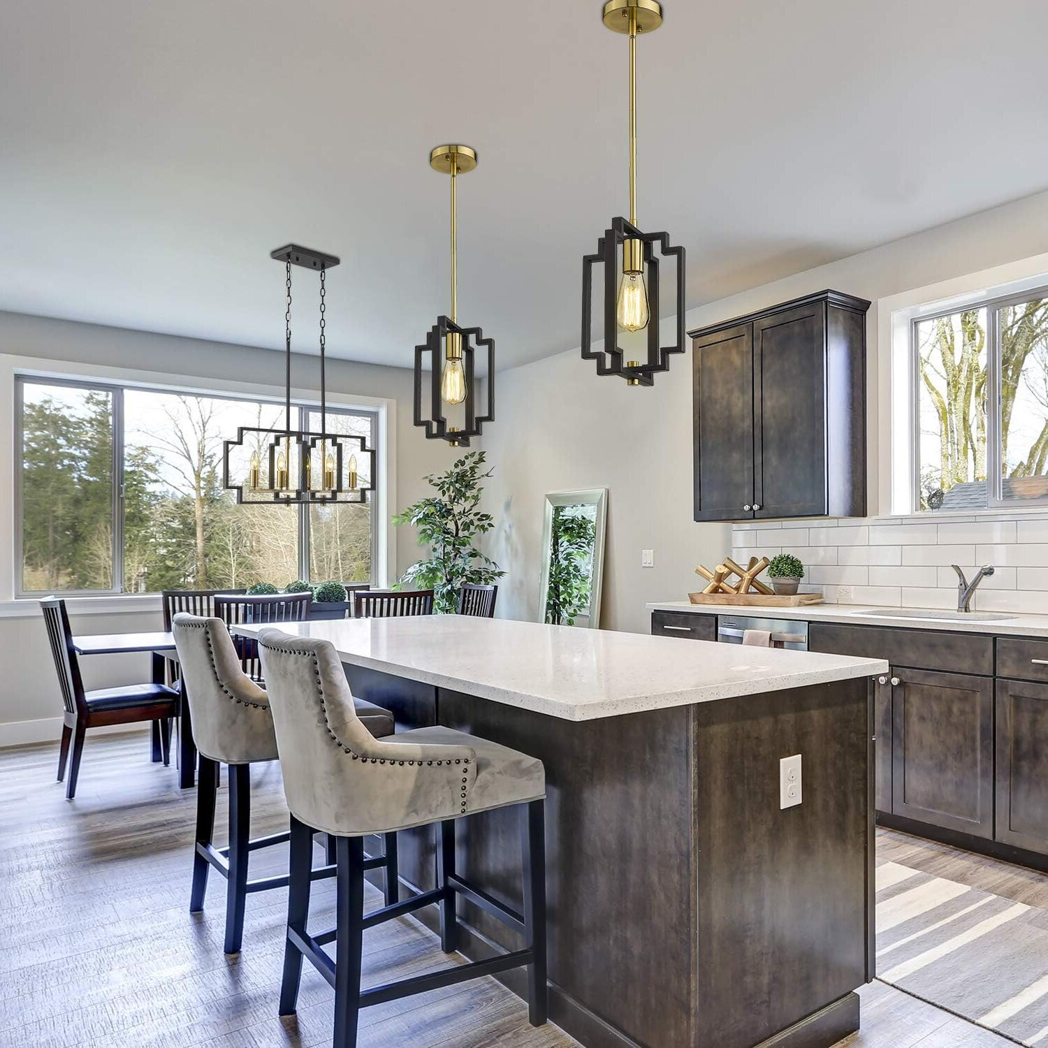 Mercer41 Pendant Light, 1-Light Kitchen Hanging Light Fixture | Wayfair