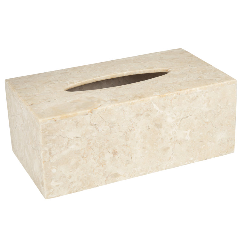 Canora Grey Rainsville Natural Marble Stone Rectangular Tissue Box ...