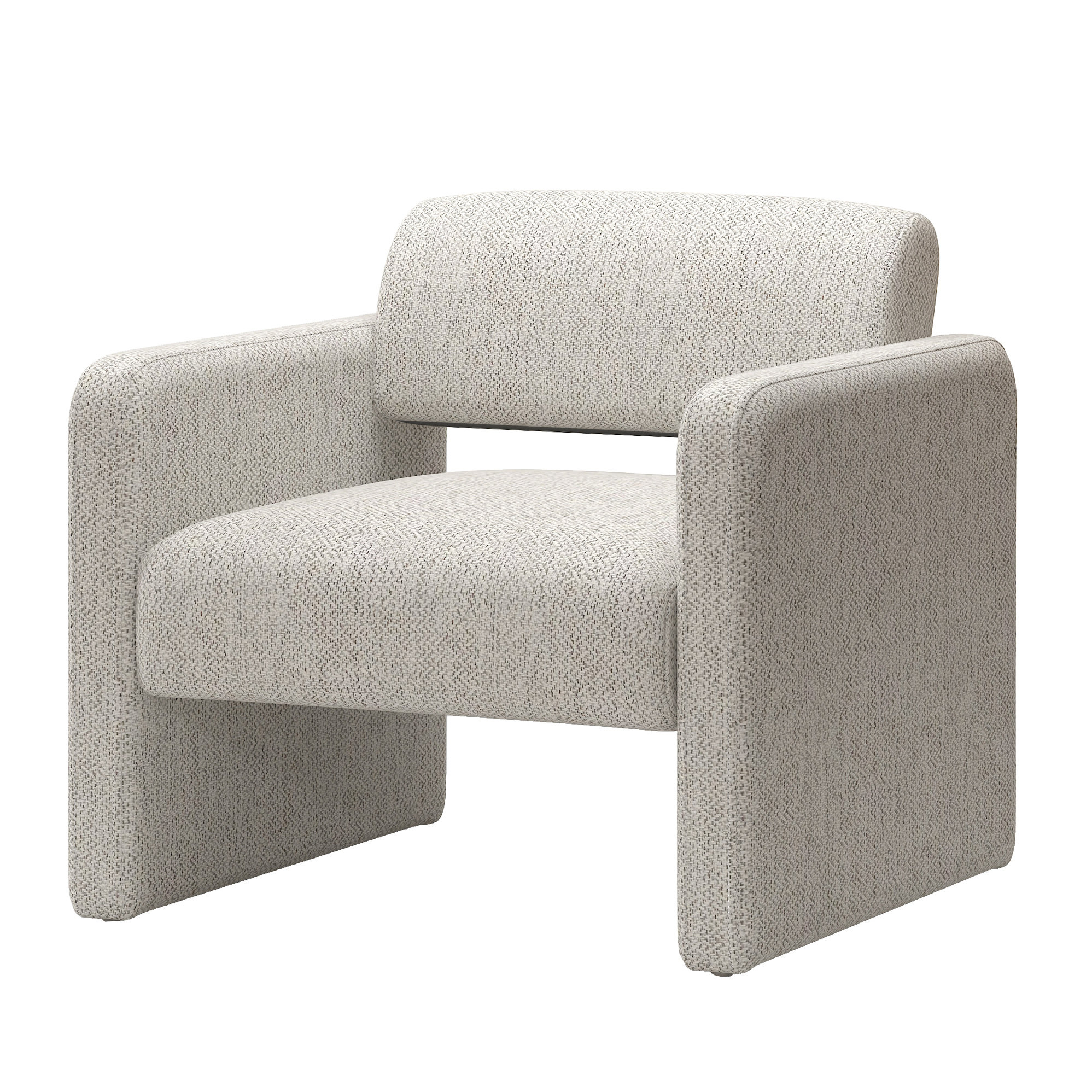 Ivy Bronx Upholstered Beige Stripe Chair With - Enhances Bedroom ...