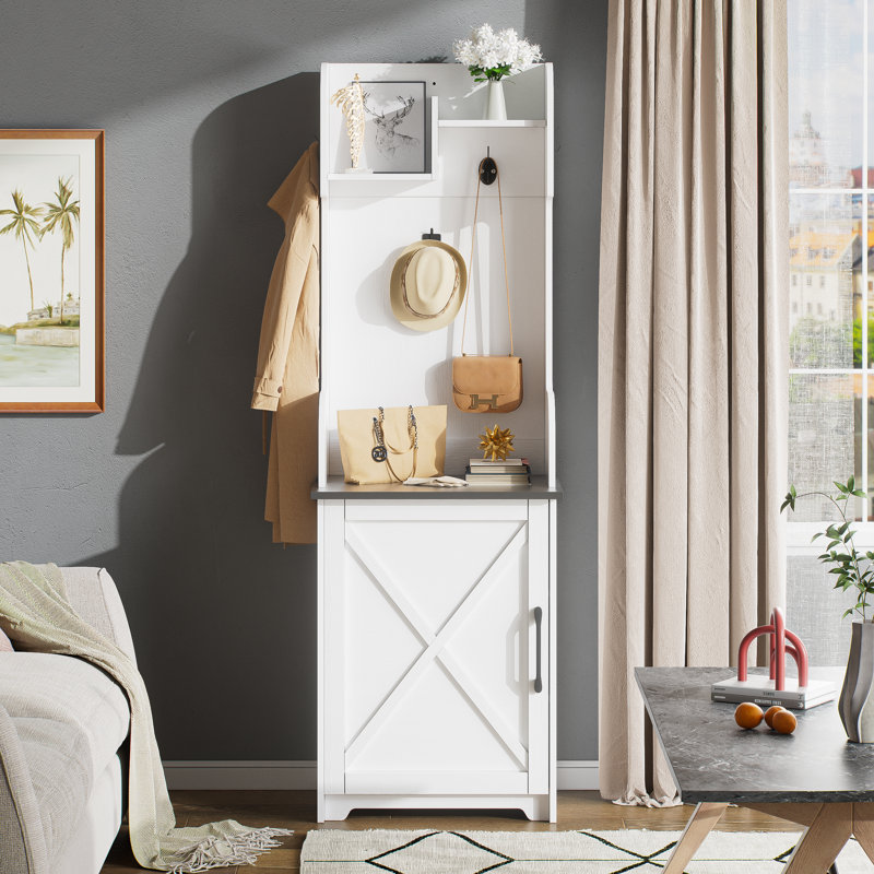 Breakwater Bay Abdiwali Narrow Hall Tree with Bench and Shoe Storage ...