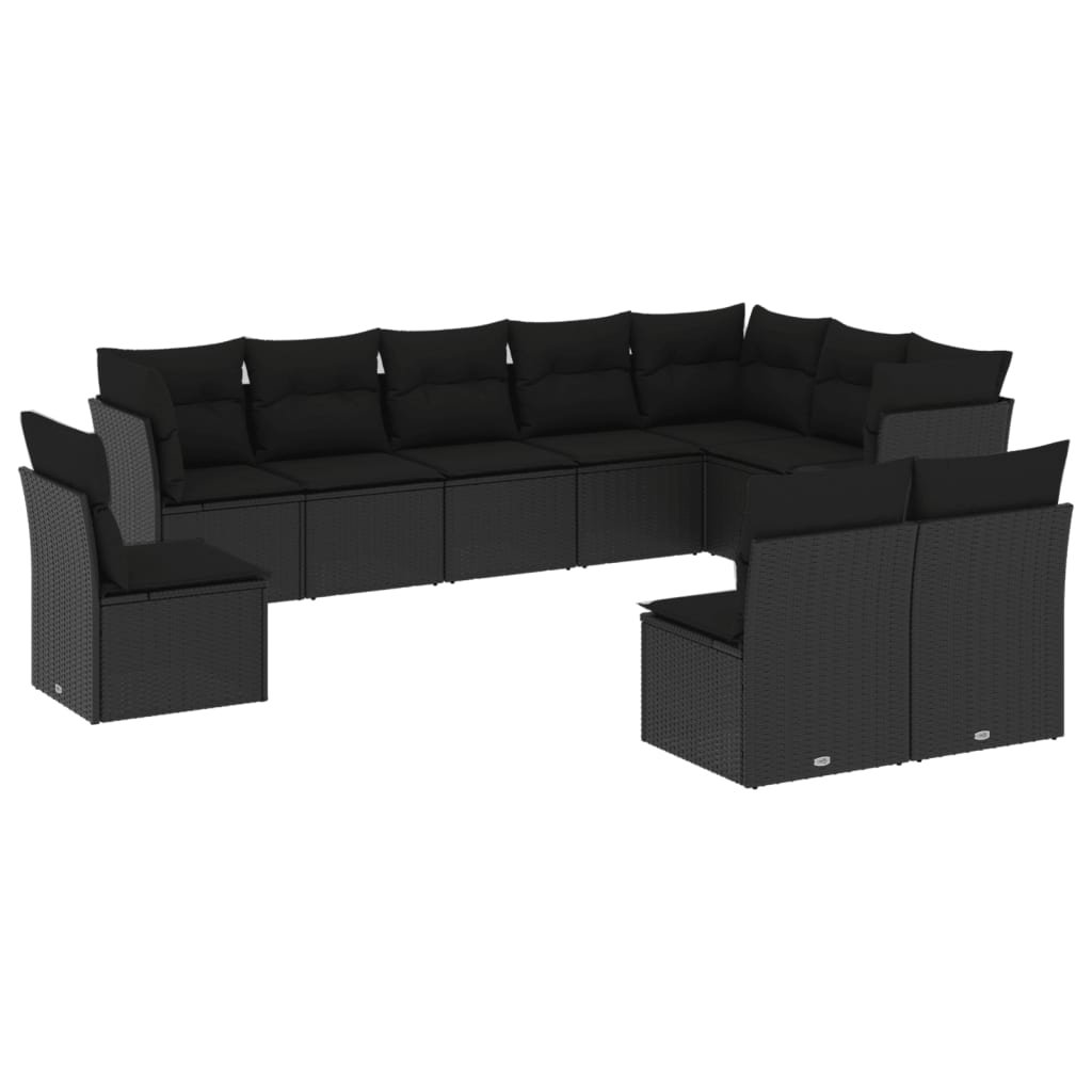 VidaXL Bludov 113.8 inches Wide Outdoor L-Shaped Garden Corner Sofa ...