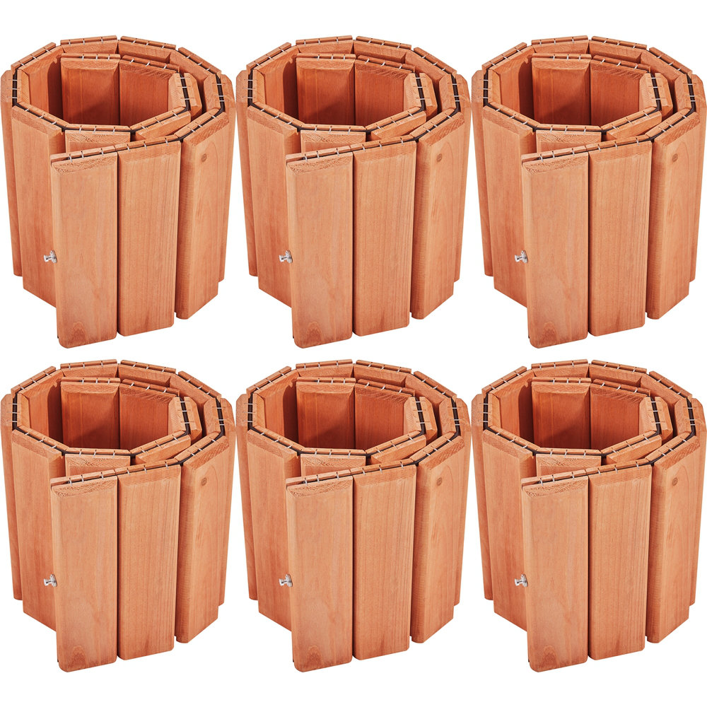 Yaheetech 8 In H x 30 In W Wood Garden Fence Lawn Edging Borders ...