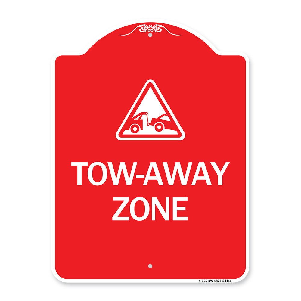 Signmission Designer Series Sign - Tow-Away Zone With Graphic/24411 ...