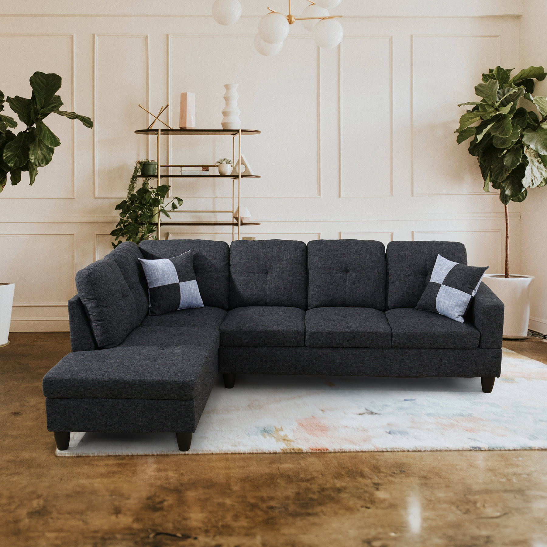Latitude Run® Kivah 2 - Piece Upholstered Sectional & Reviews - Wayfair ...