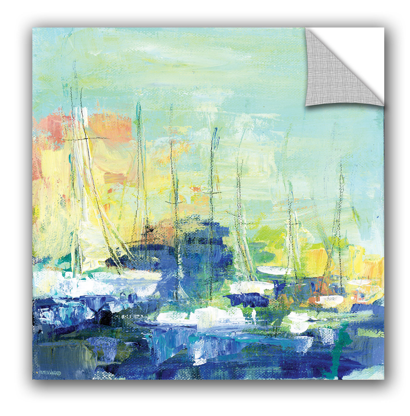 Breakwater Bay Abstract Harbor 5 Saturday on the Wate Wall Decal | Wayfair
