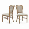 Rosdorf Park Vintage Style Dining Chairs, Upholstered Fabric Seat ...