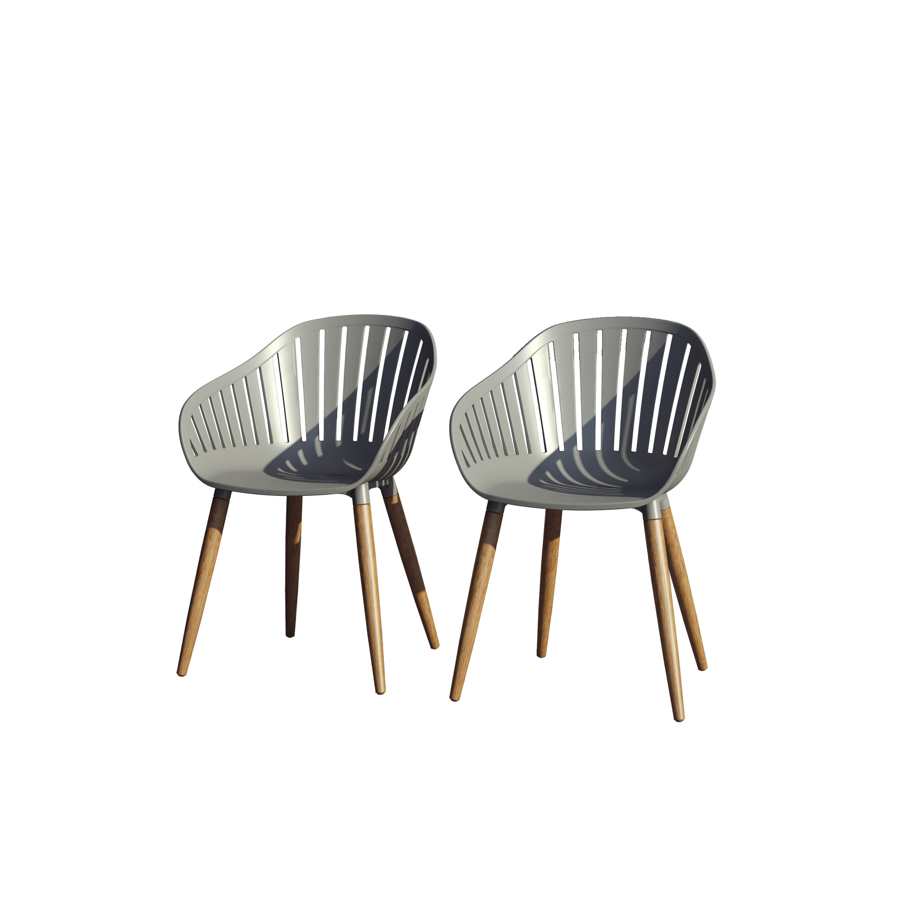Corrigan Studio® Pellicone 2 Cannes Grey Par Chairs | Wayfair