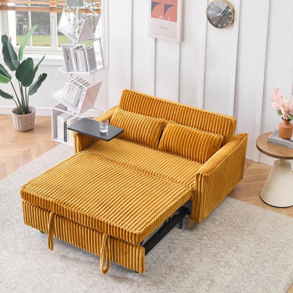 Latitude Run® Pull-out Sofa with a Movable Tabletop and USB Ports | Wayfair