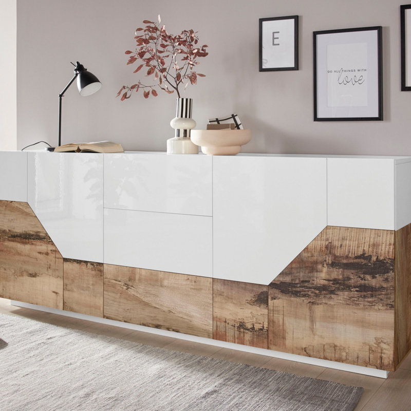 Latitude Run® Rasheid 86.6" Wide 3 Drawer Sideboard | Wayfair