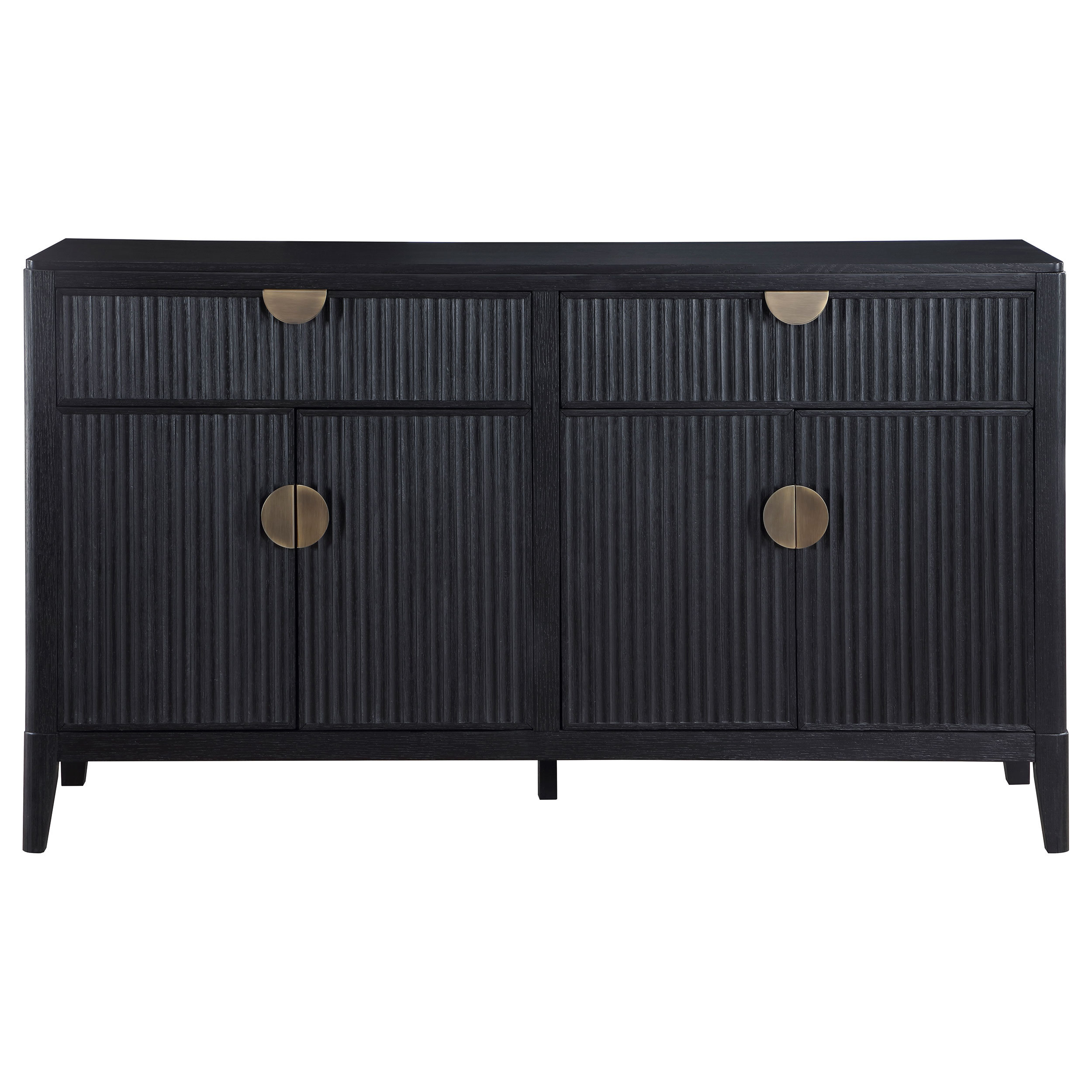 Hokku Designs Brookmead 4-Door Sideboard Buffet Storage Cabinet Black ...