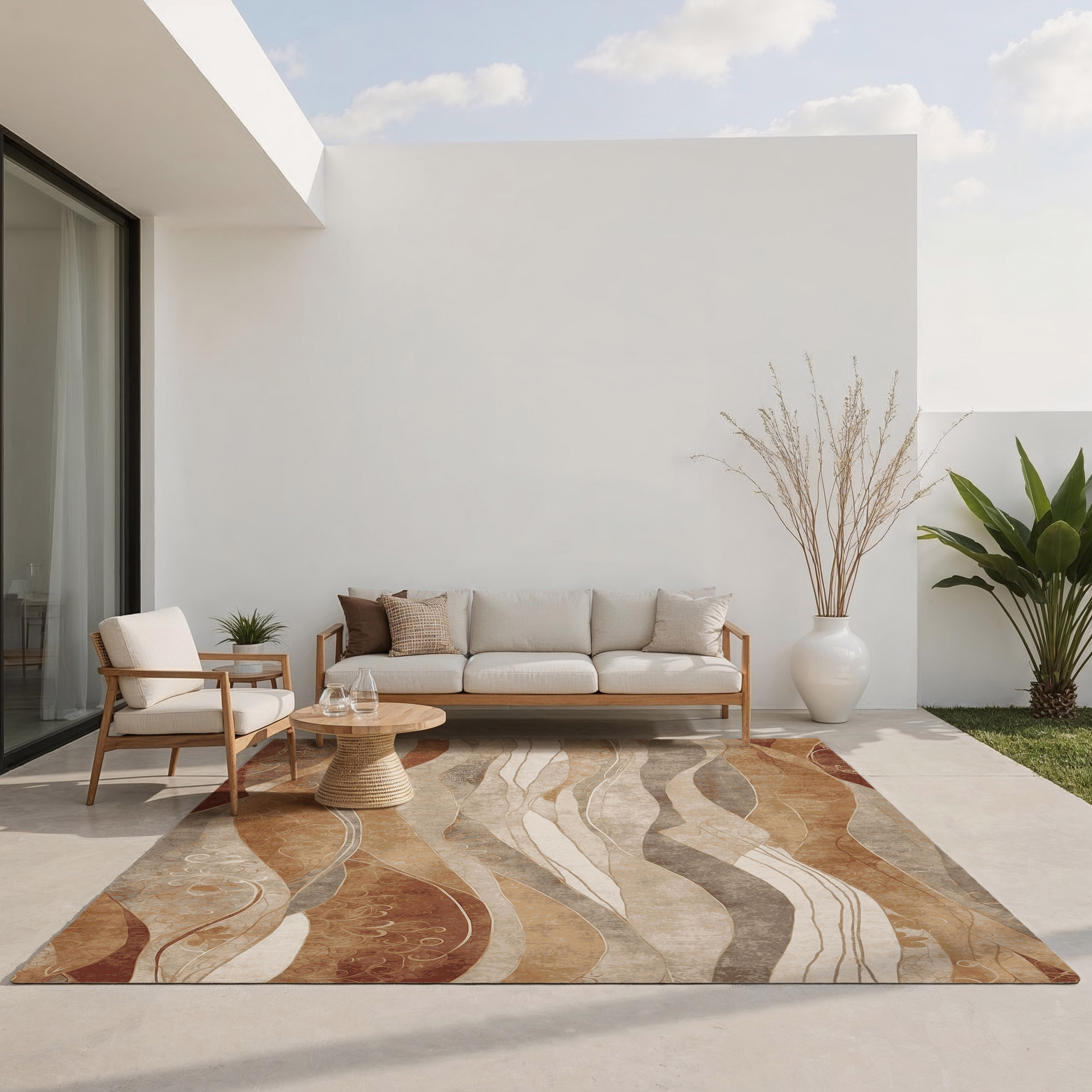 Wrought Studio™ Twilight Sands Indoor And Outdoor Area Rug | Wayfair