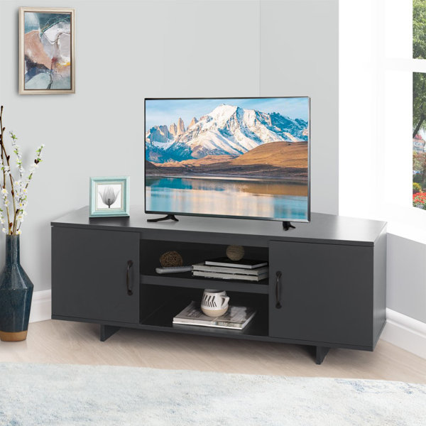 Wade Logan® Aribeth Corner Low Rise TV Stand for Low Profile TVs up to ...