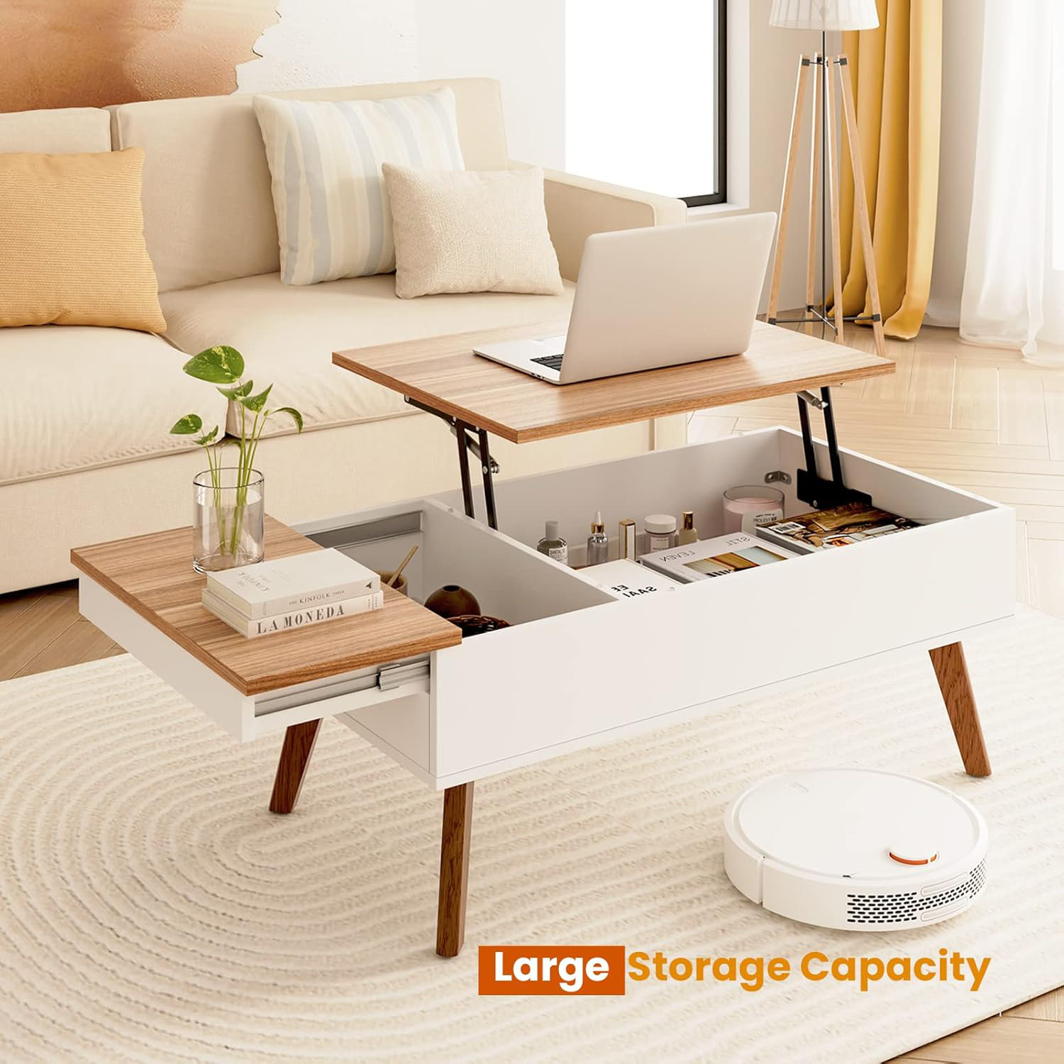 Corrigan Studio® Lift Top Coffee Table, Ten Minute Install Table Center ...