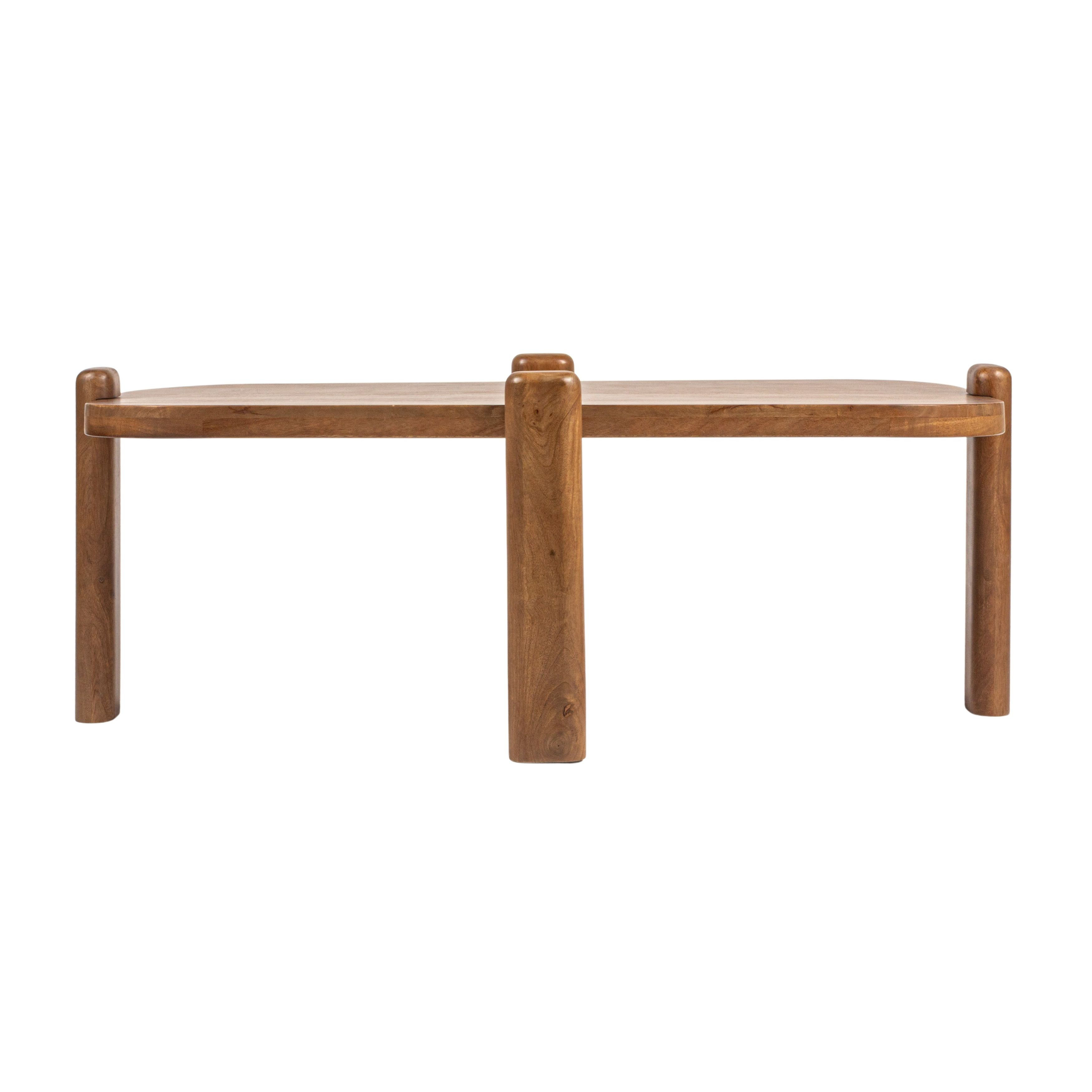 Rowena Interiors Cruz Pill-Shaped Mango Wood Coffee Table | Perigold