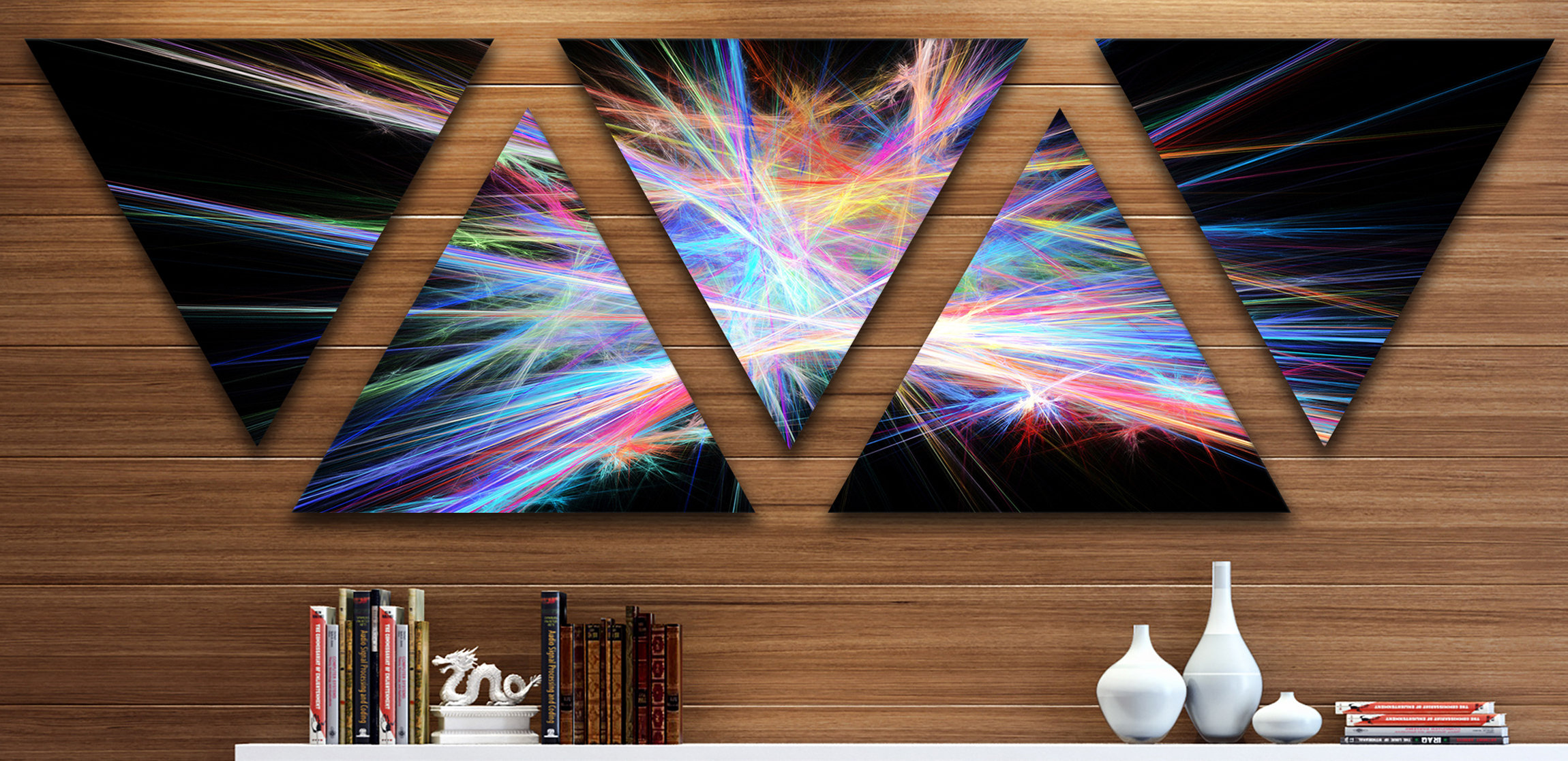 East Urban Home 'Light Blue Spectrum of Light' 5 Piece Graphic Art ...