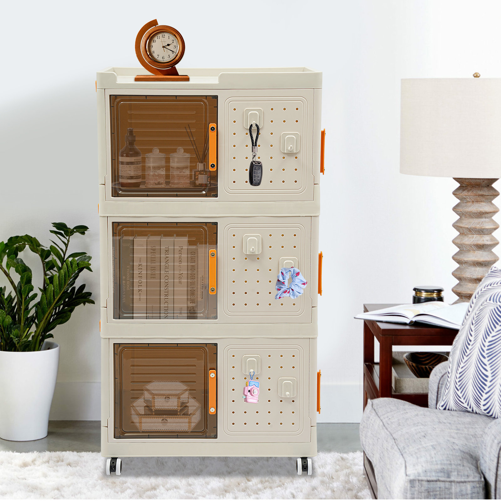 Latitude Run® Farooq Stackable Drawer Storage with Locking Wheels ...