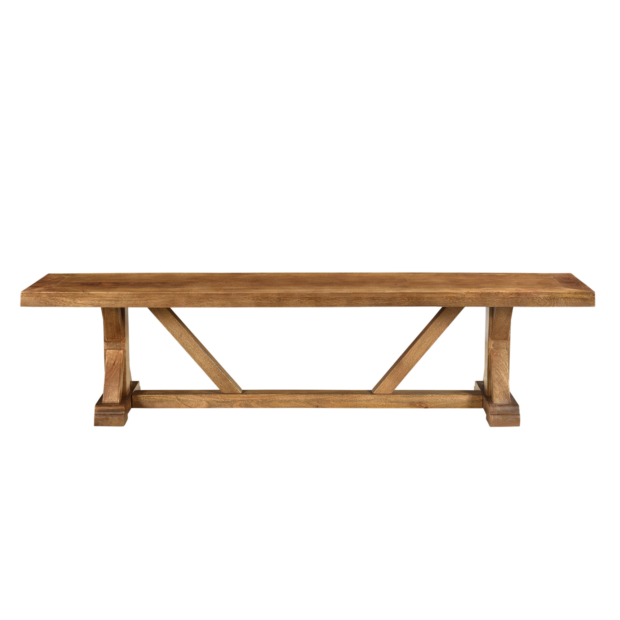 Red Barrel Studio® Brown Farmhouse Solid Hand-Made Wood Dining Benches ...