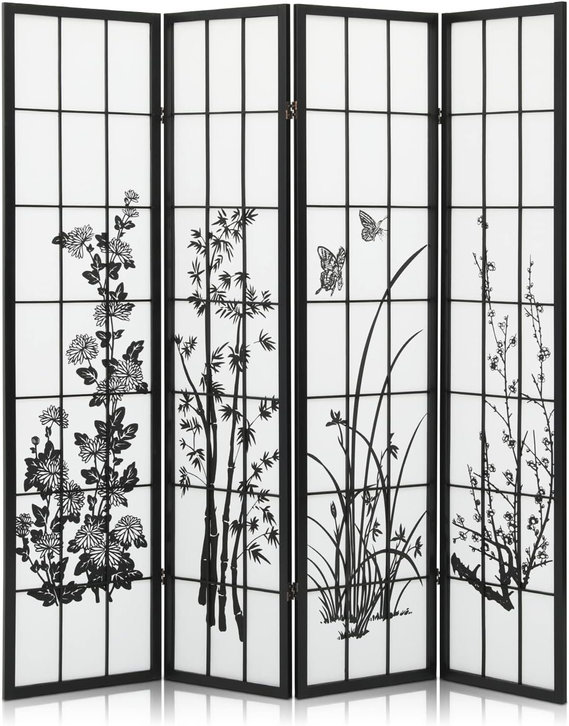 Dakota Fields Folding Room Dividers 5.9Ft 4-Panel Portable Room ...