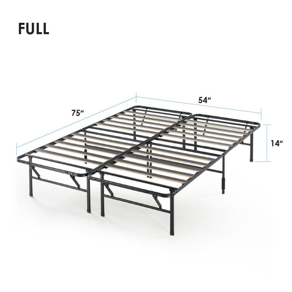 Ebern Designs Lianna Metal Smartbase Folding Platform Bed Frame ...