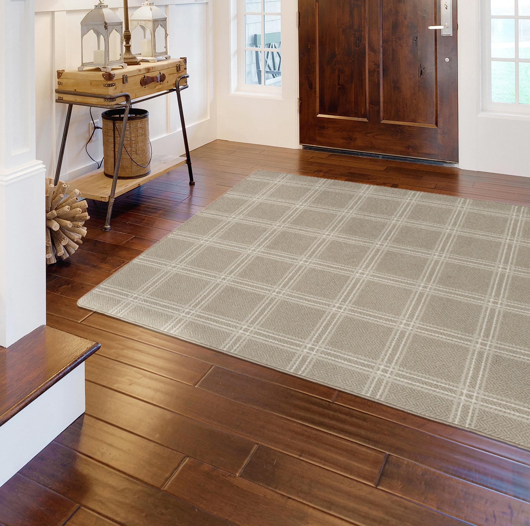 Milliken Imagine Pane Plaid Jute Area Rug | Wayfair