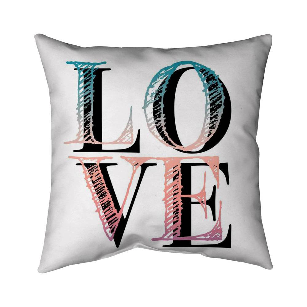 Begin Edition International Inc. Colorful love - 18"x18" Throw pillow ...