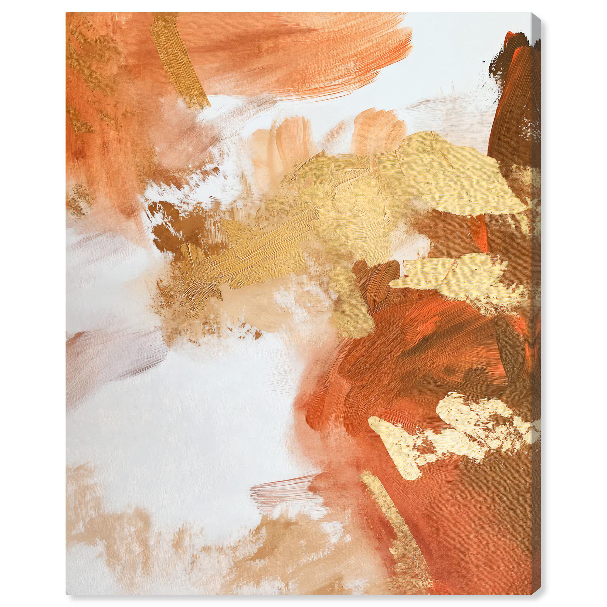 Art Remedy Golden Bronze Ripple II Canvas Abstract Earth Tone by Art ...