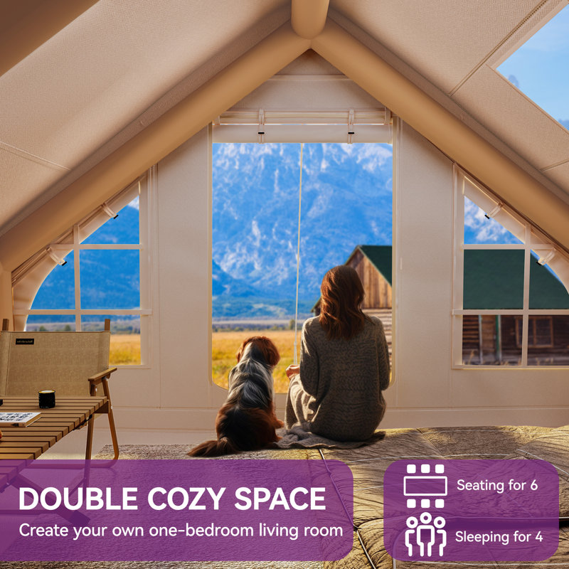 Balconera Inflatable Camping Tent, Waterproof Blow Up Tent with ...