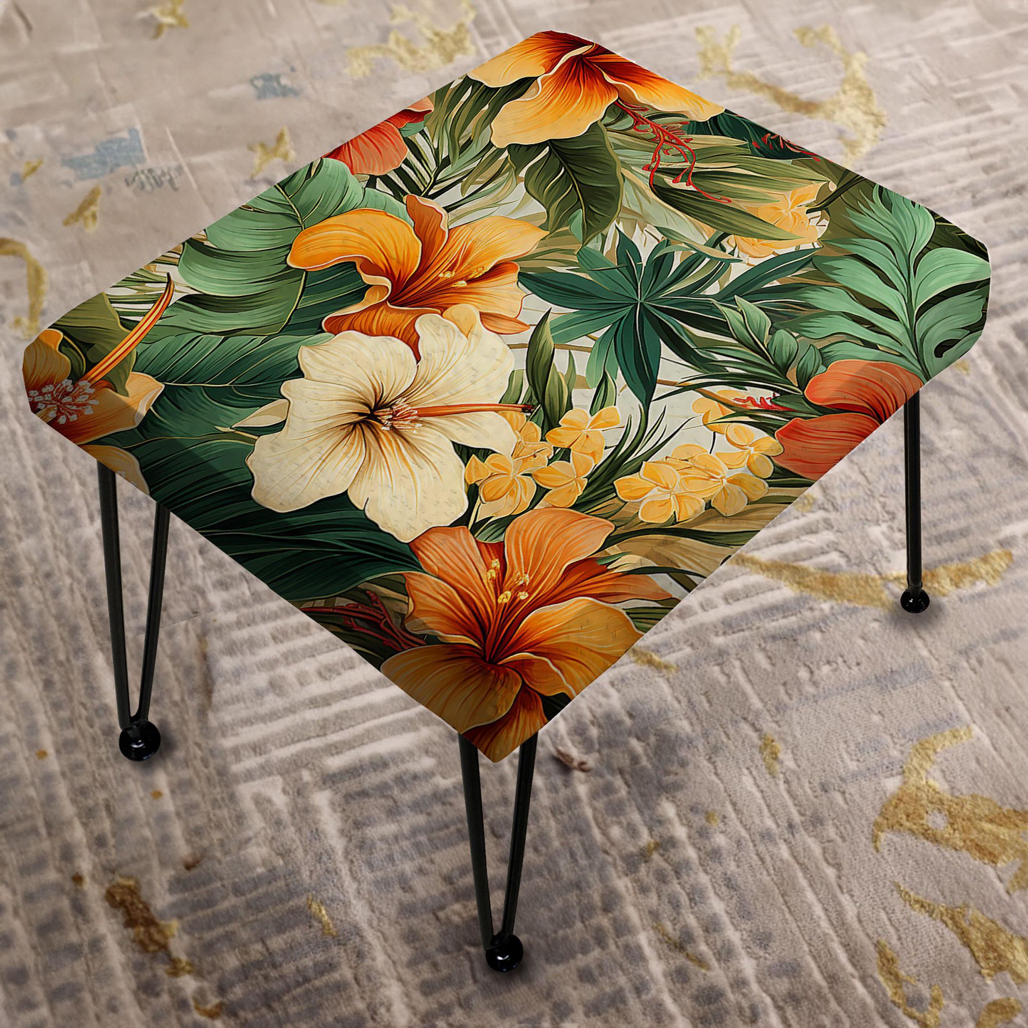 Design Art Tropical Greens Warm Earth Tones - Tropical Rectangle ...