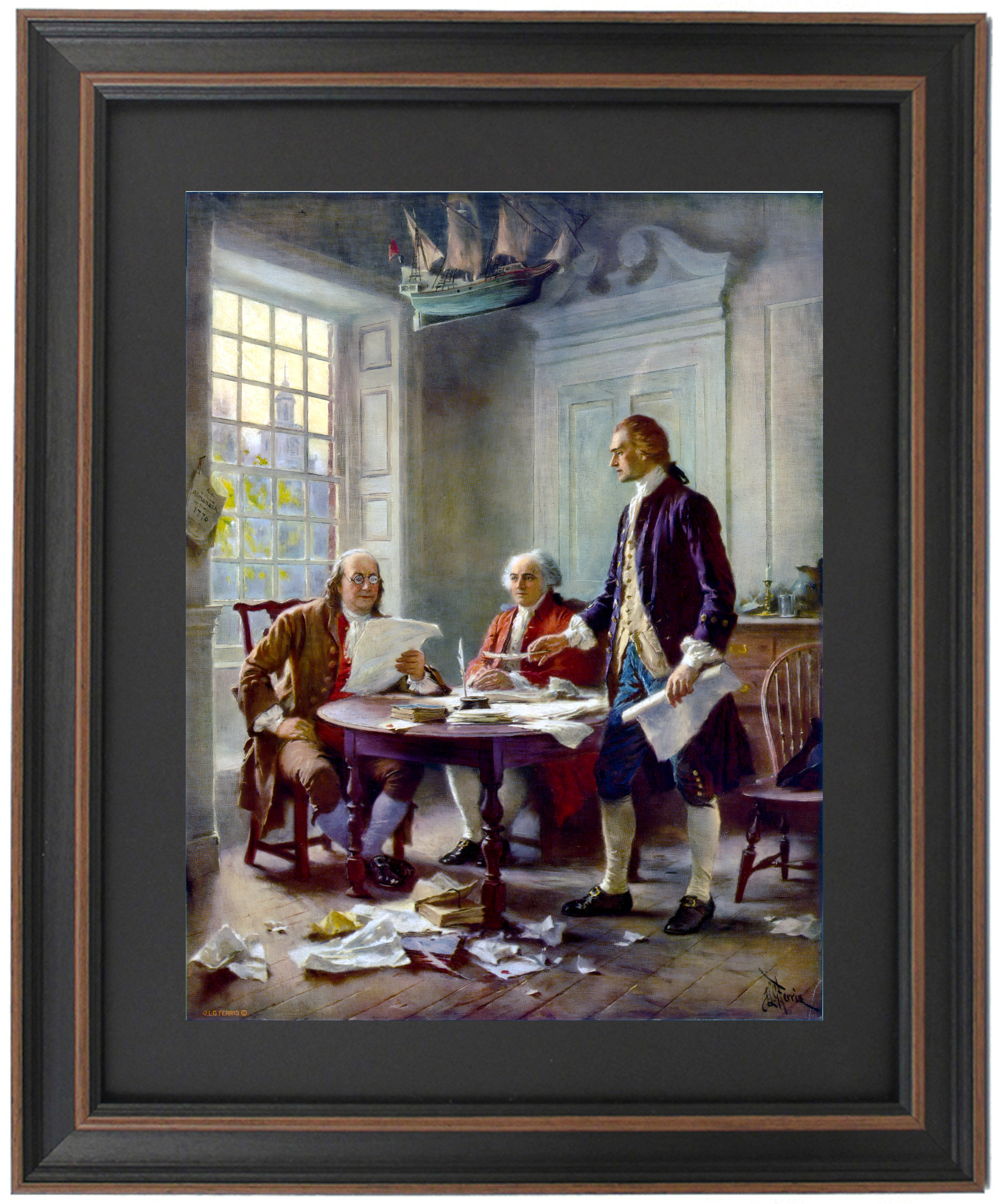 Astoria Grand Writing the Declaration of Independence by Jean Leon ...