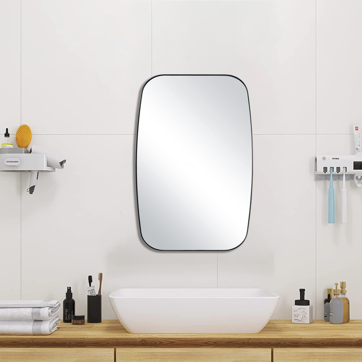 Hokku Designs Bronze Ellipse Stainless Steel Framed Bathroom Mirror ...