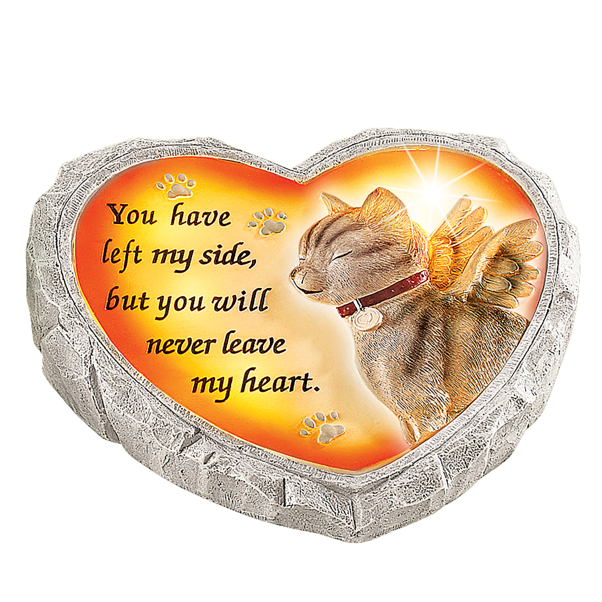Arlmont & Co. Monahon Never Leave My Heart Pet Memorial Plaque | Wayfair