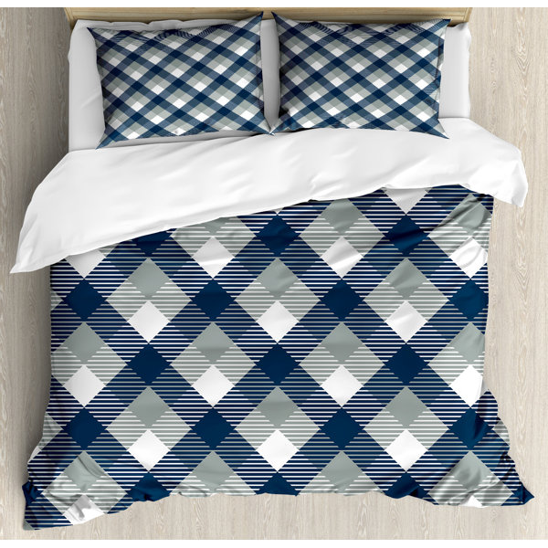 Ambesonne Checkered Duvet Cover Set | Wayfair