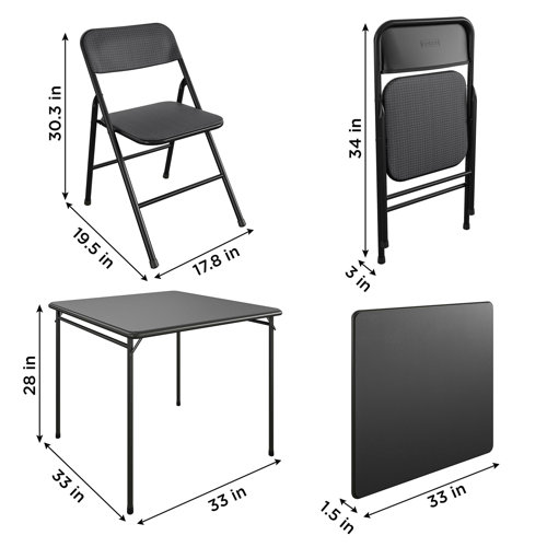 COSCO 5-Piece Folding Chair & Card Table Set & Reviews - Wayfair Canada