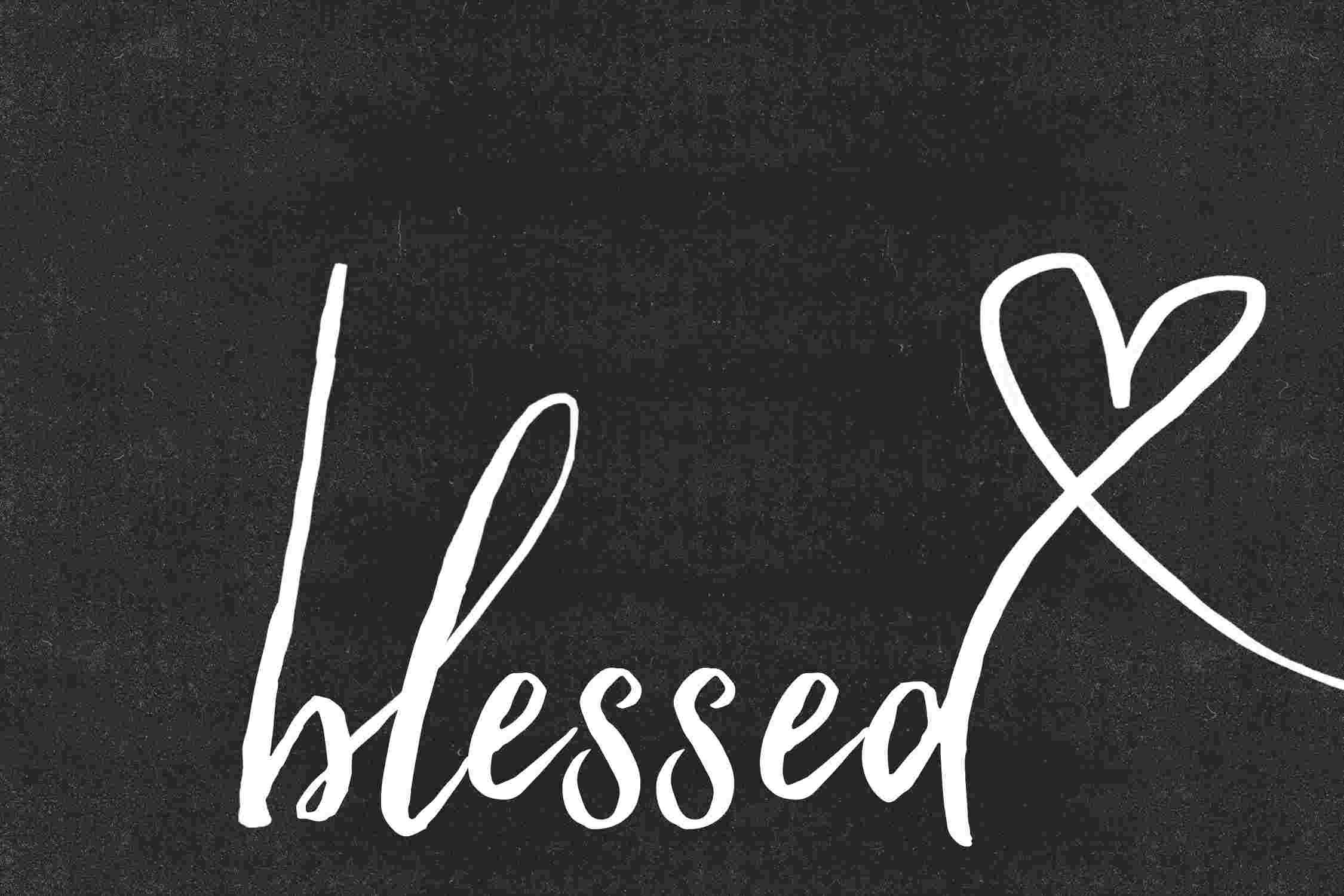 Wrought Studio™ Gray Blessed Heart - Wrapped Canvas Textual Art | Wayfair