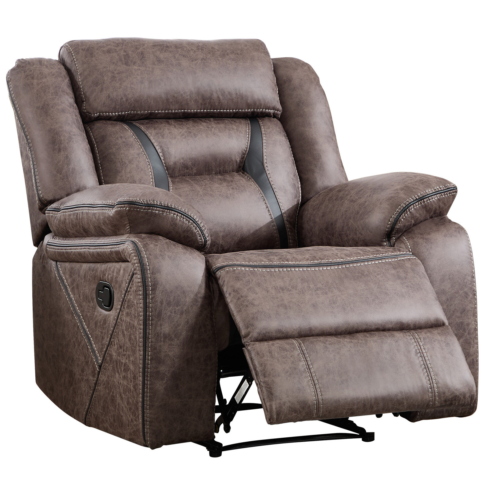 Lark Manor™ Etherine 39.4" Wide Modern And Overstuffed Faux Leather ...