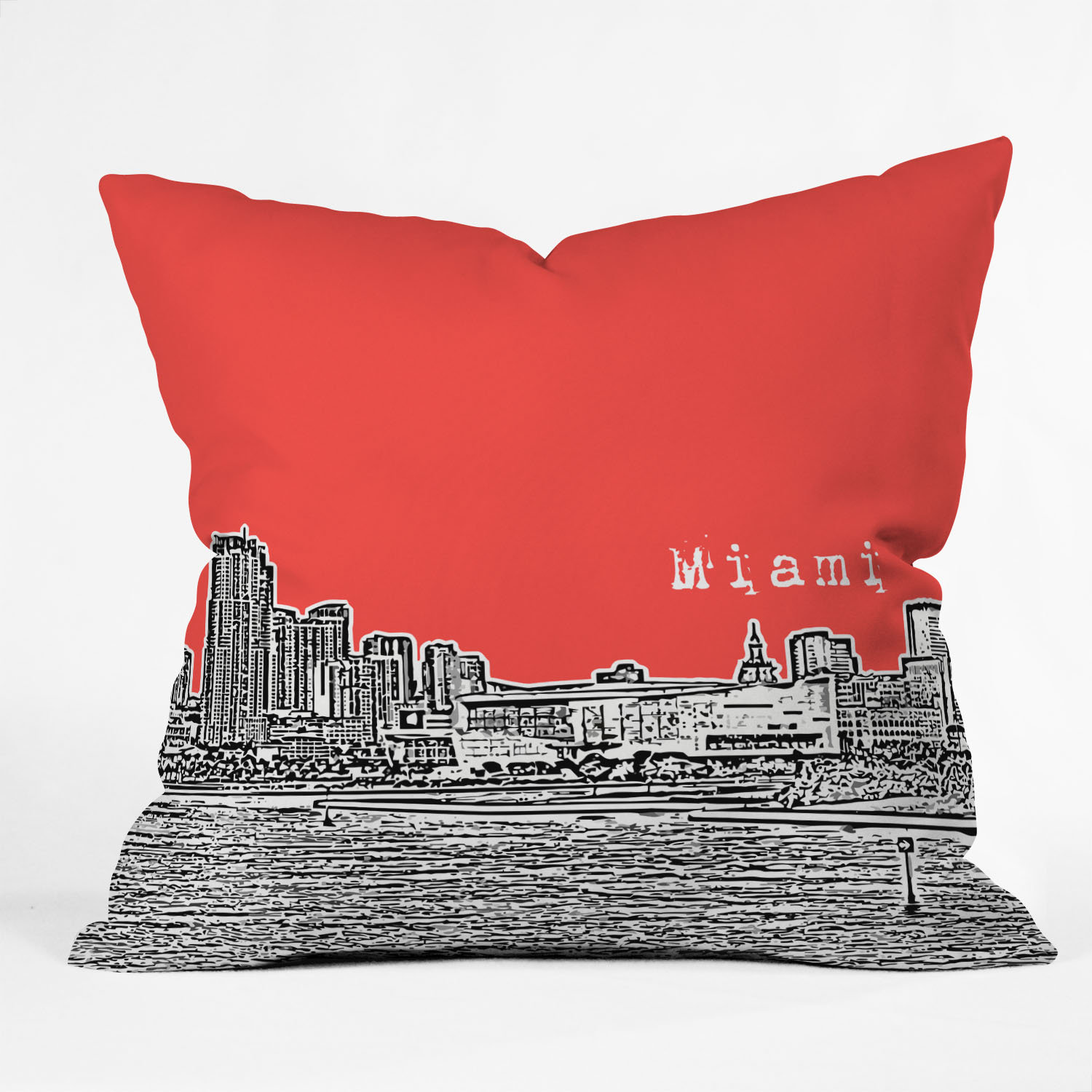 Deny Designs Bird Ave Miami Throw Pillow & Reviews | Wayfair