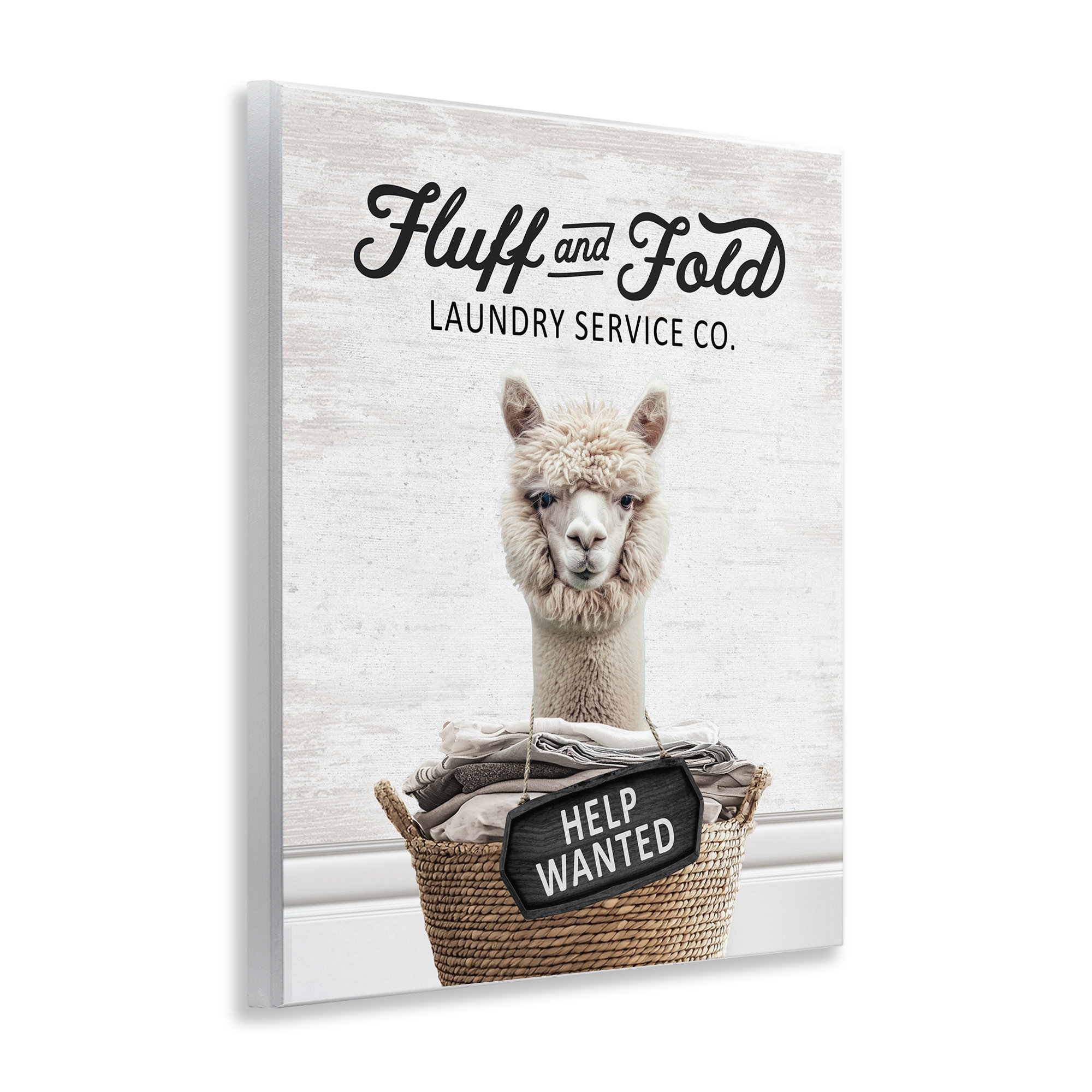 Ophelia & Co. Fluff & Fold Laundry Alpaca Wall Plaque, design by ...