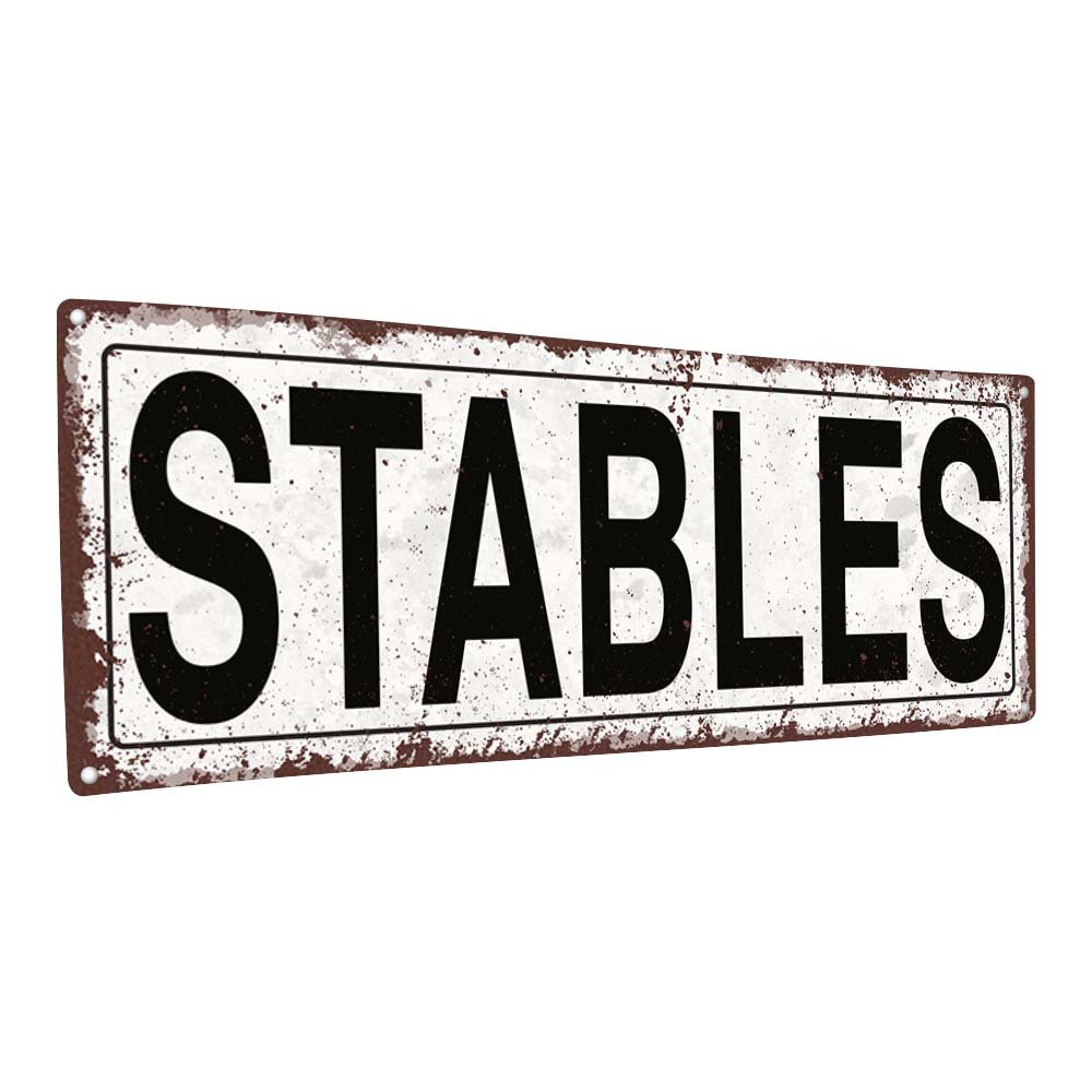 Ebern Designs Stables Farmhouse Metal Sign Wall Décor | Wayfair