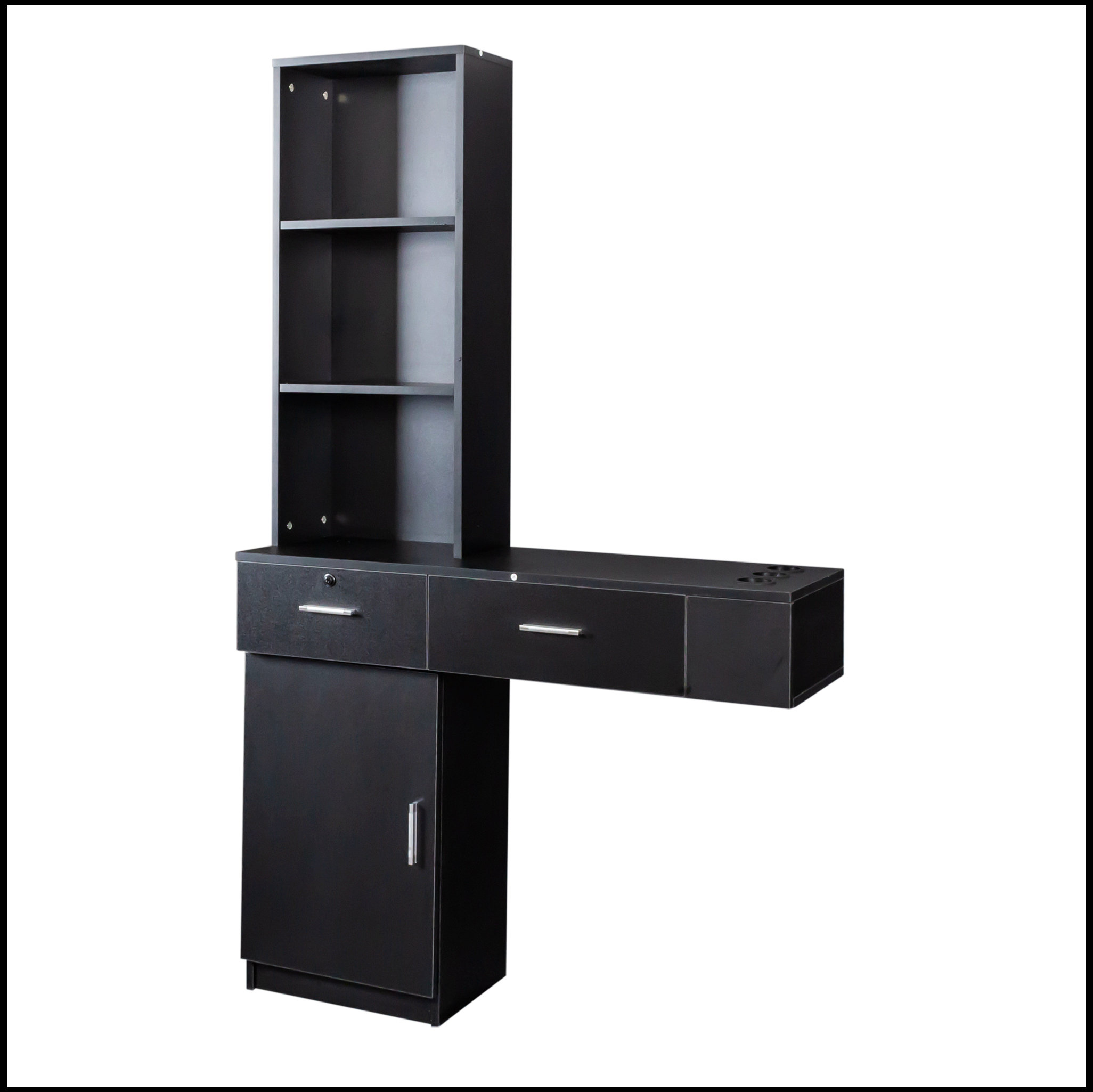 Hokku Designs modern simple hair desk, multi-layer storage, large ...