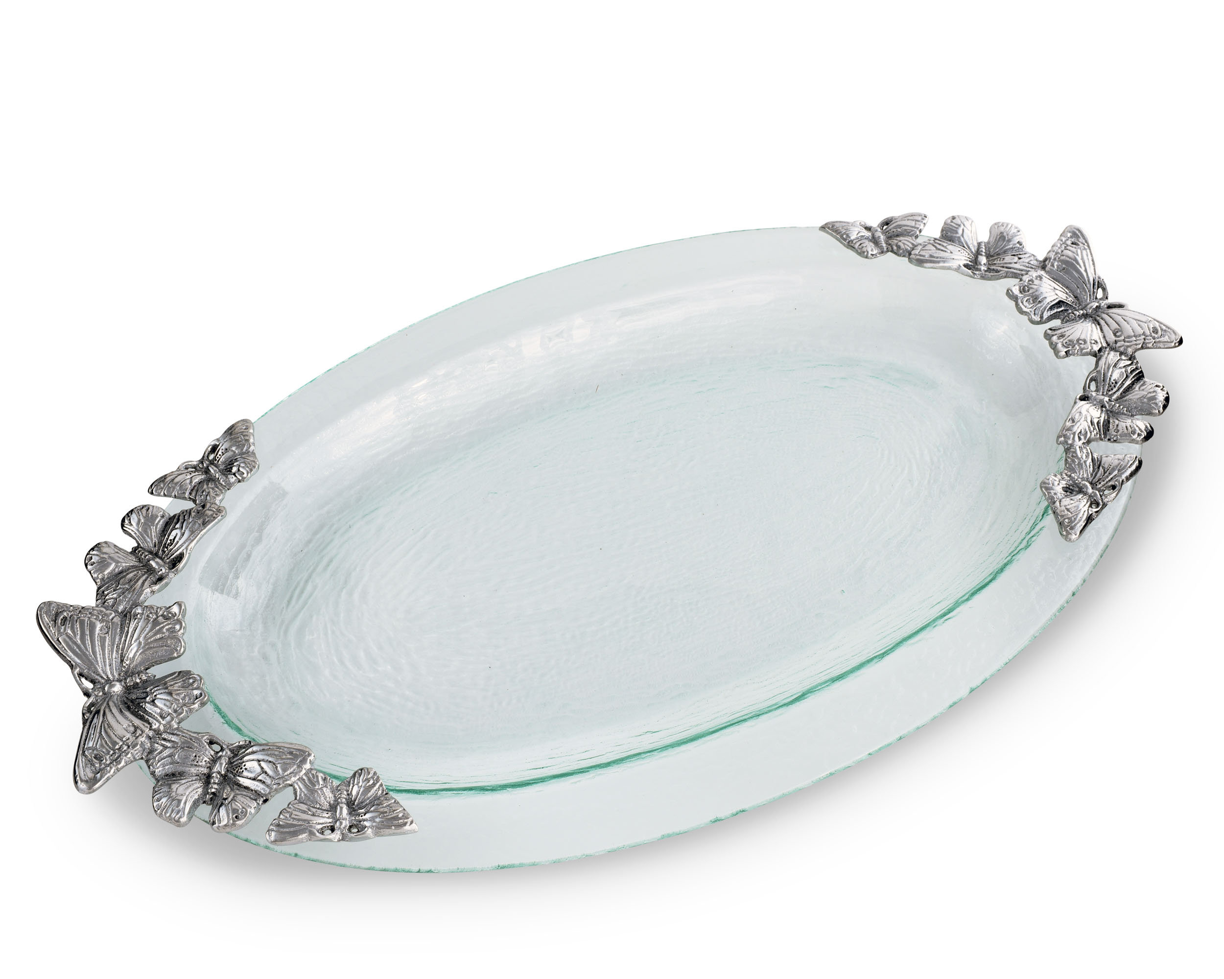 Arthur Court Designs Butterfly Glass Platter | Wayfair