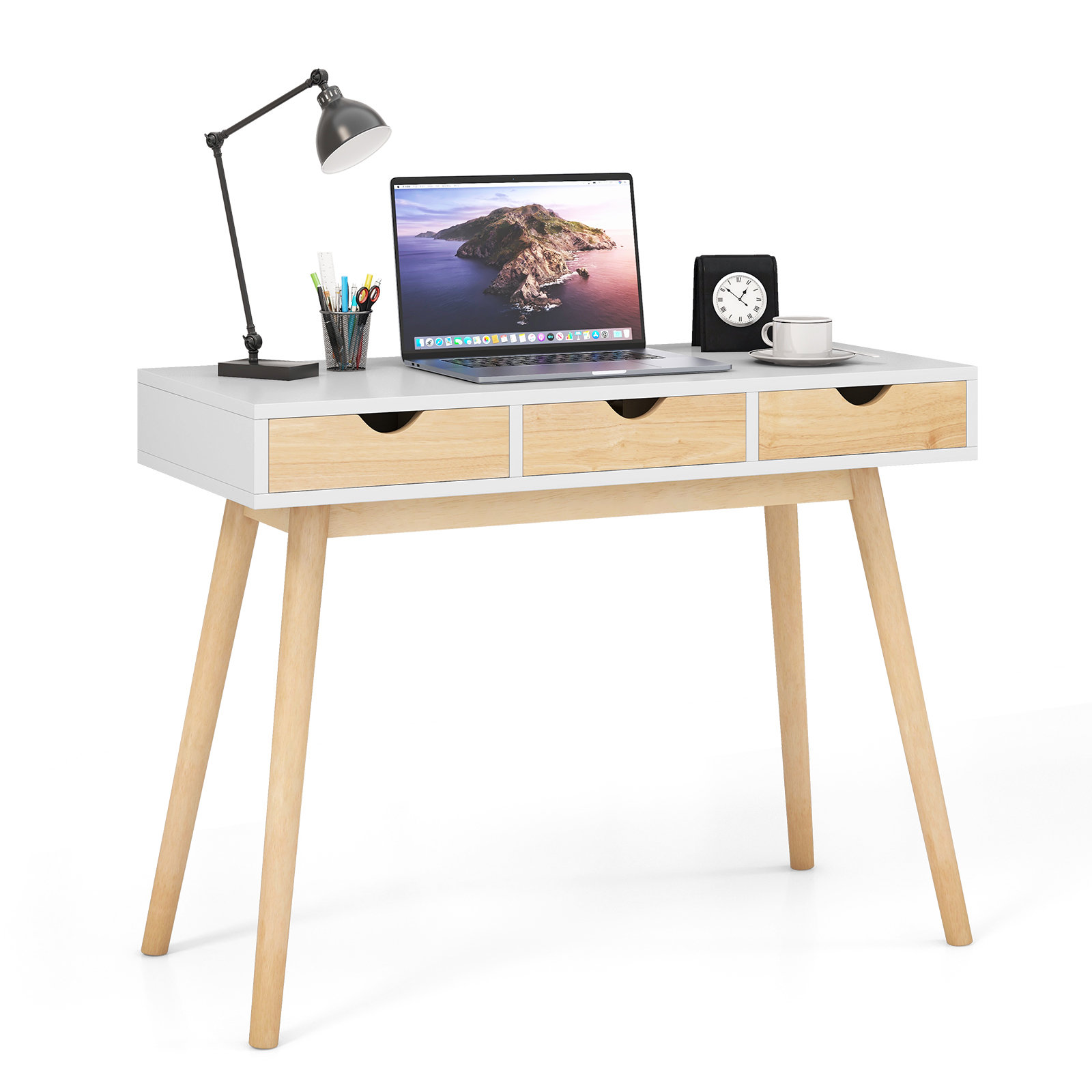 George Oliver Wrought Studio™ Computer Desk With Storage 40” Wood ...