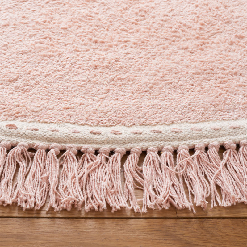 Lark Manor™ Hardrigg Handwoven Cotton Area Rug in Pink/Ivory & Reviews ...