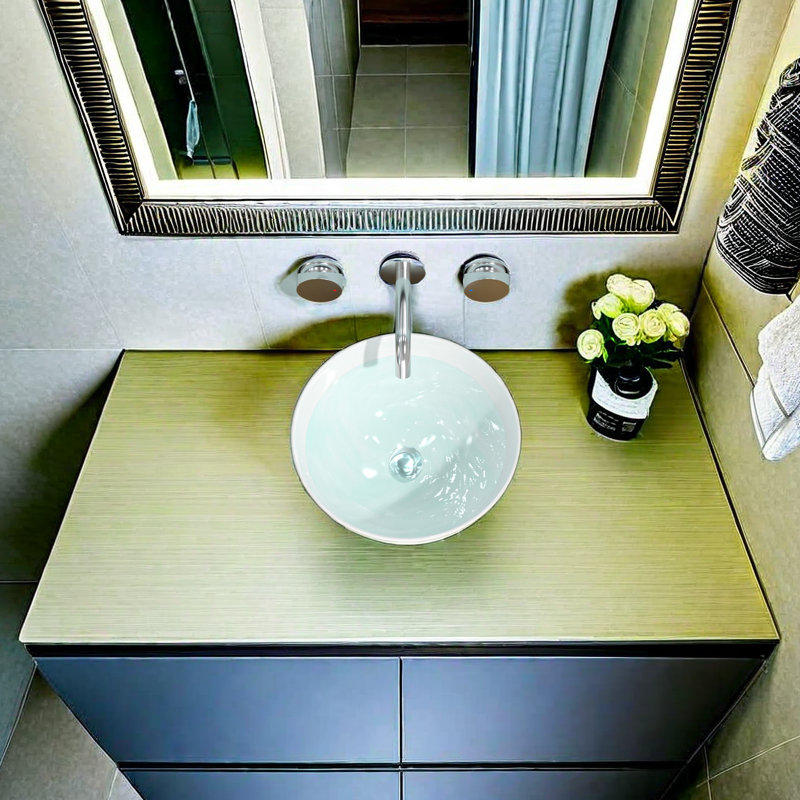 APRESSHUI 16'' Ceramic Circular Bathroom Sink | Wayfair