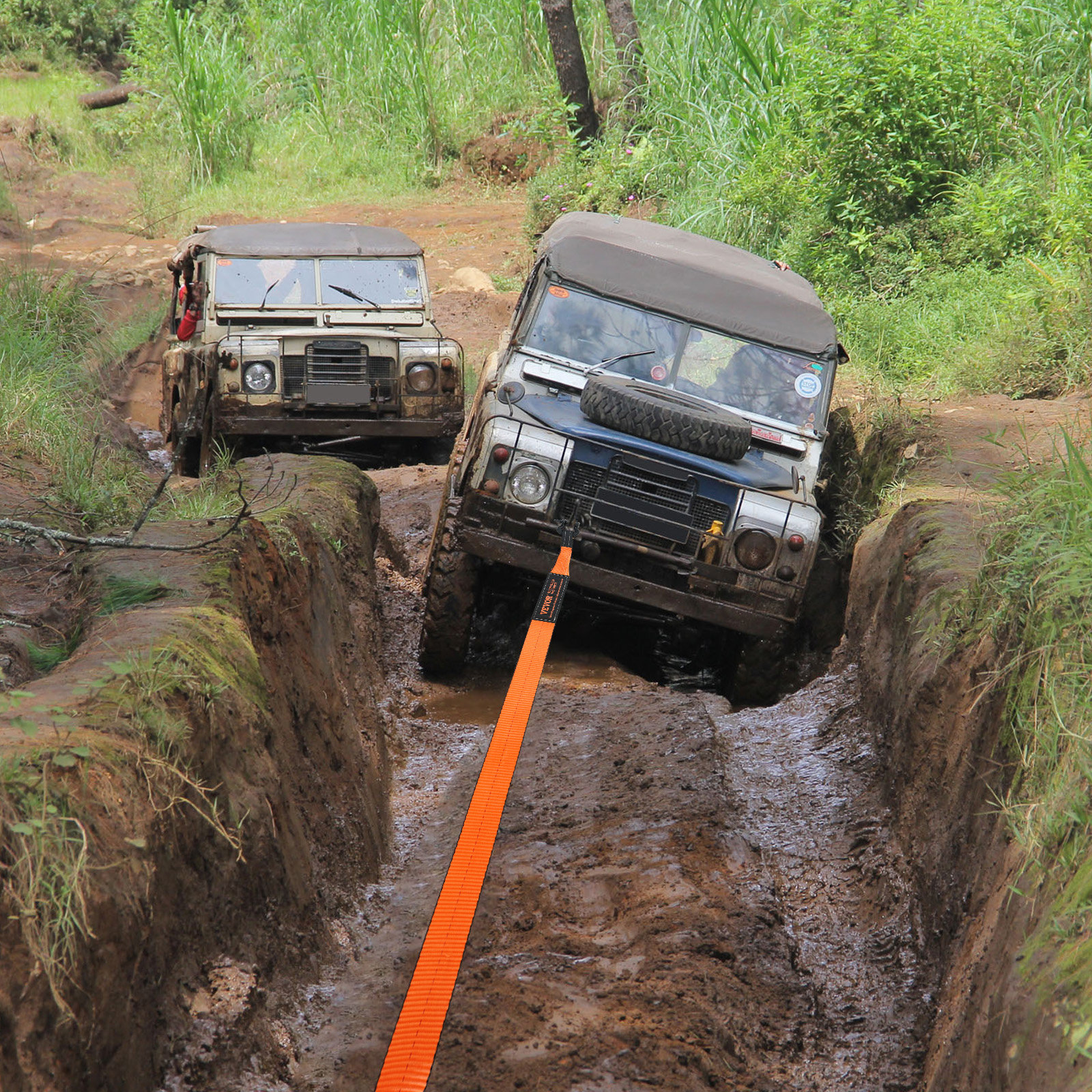 VEVOR Off-Road Recovery Kit, 3" x 30', Heavy Duty Winch Recovery ...